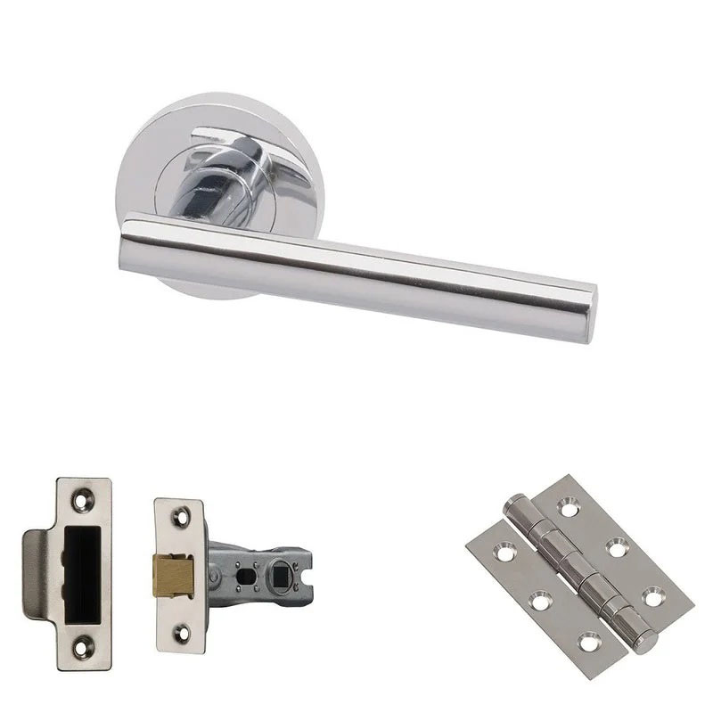 Morden Design Lever on Rose Latch Pack Complete Set with Door Handles ...
